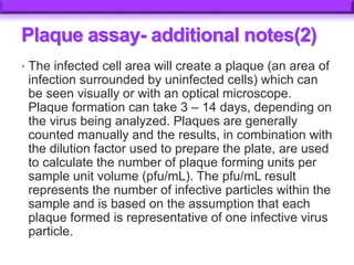 Tissue culture and virology (cpe, plaque assay) | PPTX