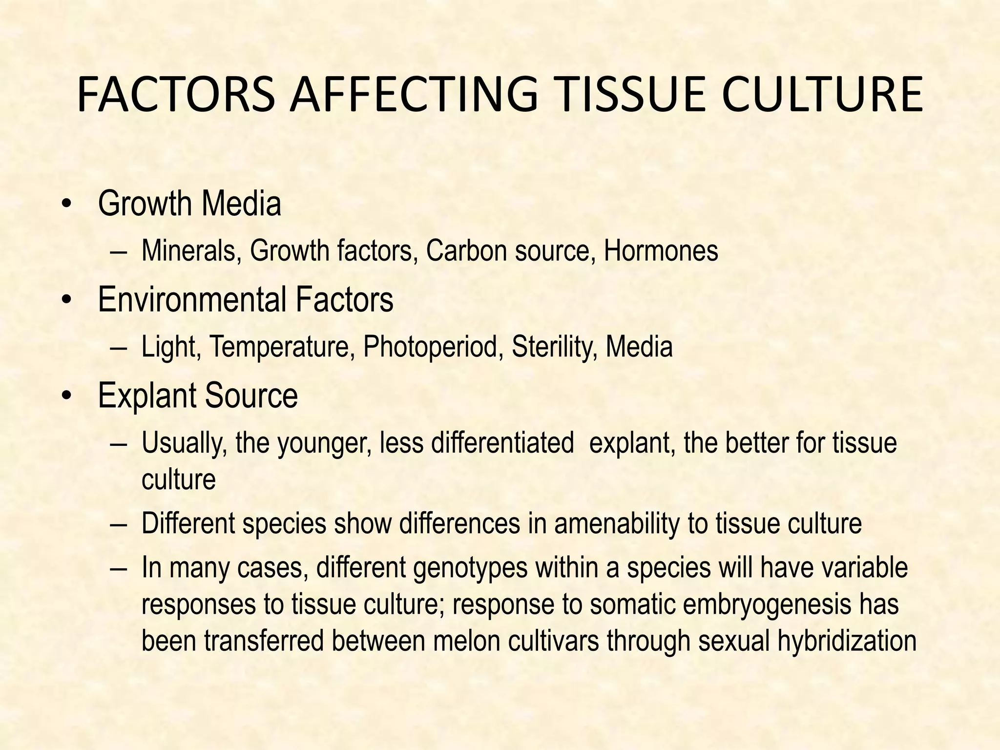 Plant Tissue Culture Technique and its applications | PPTX