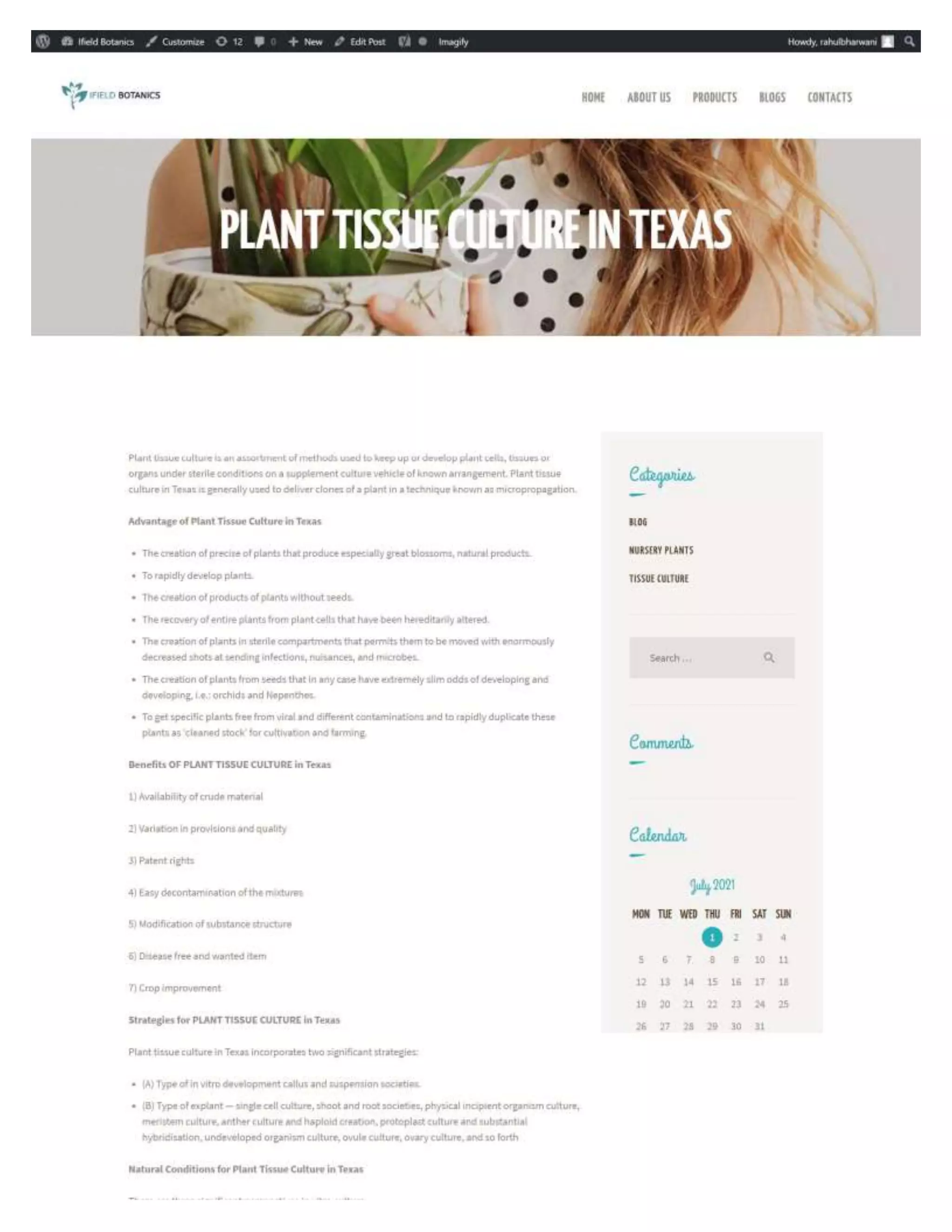 Tissue culture plants in texas | PDF