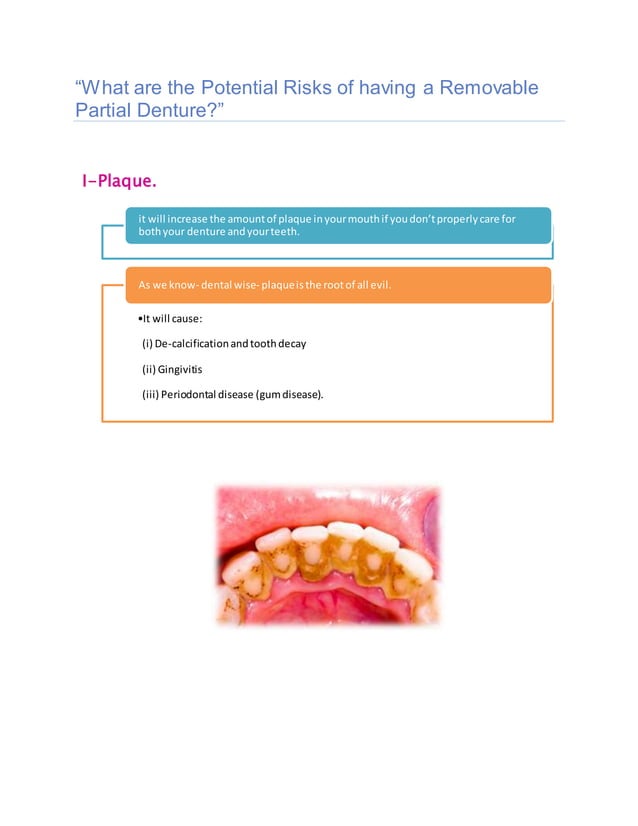 Tissue damage resulting from removable partial denture | DOCX