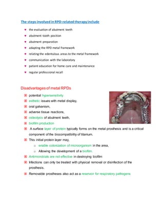 Tissue damage resulting from removable partial denture | DOCX