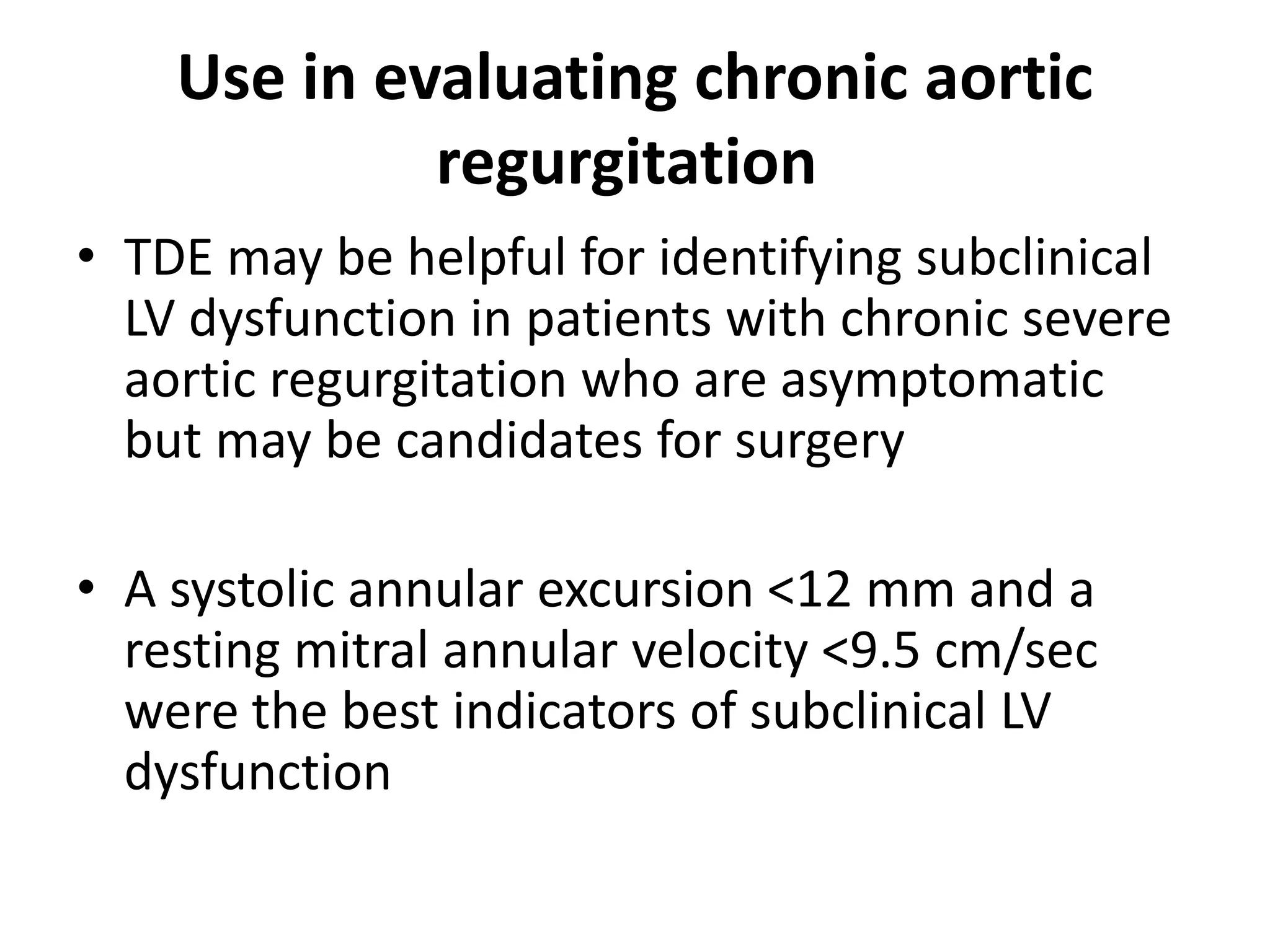 Tissue doppler Echocardiography (TDE) | PPTX