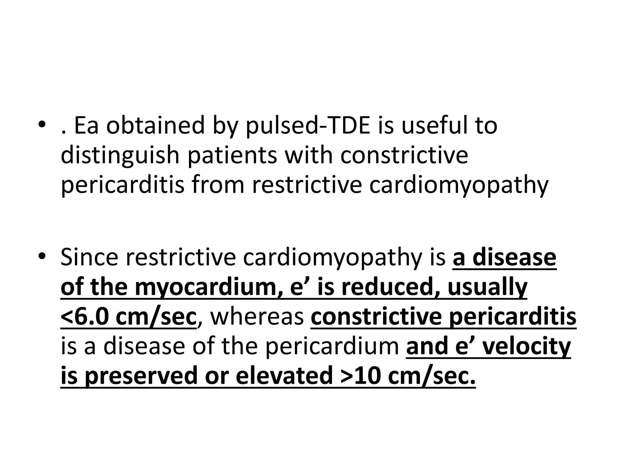 Tissue doppler Echocardiography (TDE) | PPTX