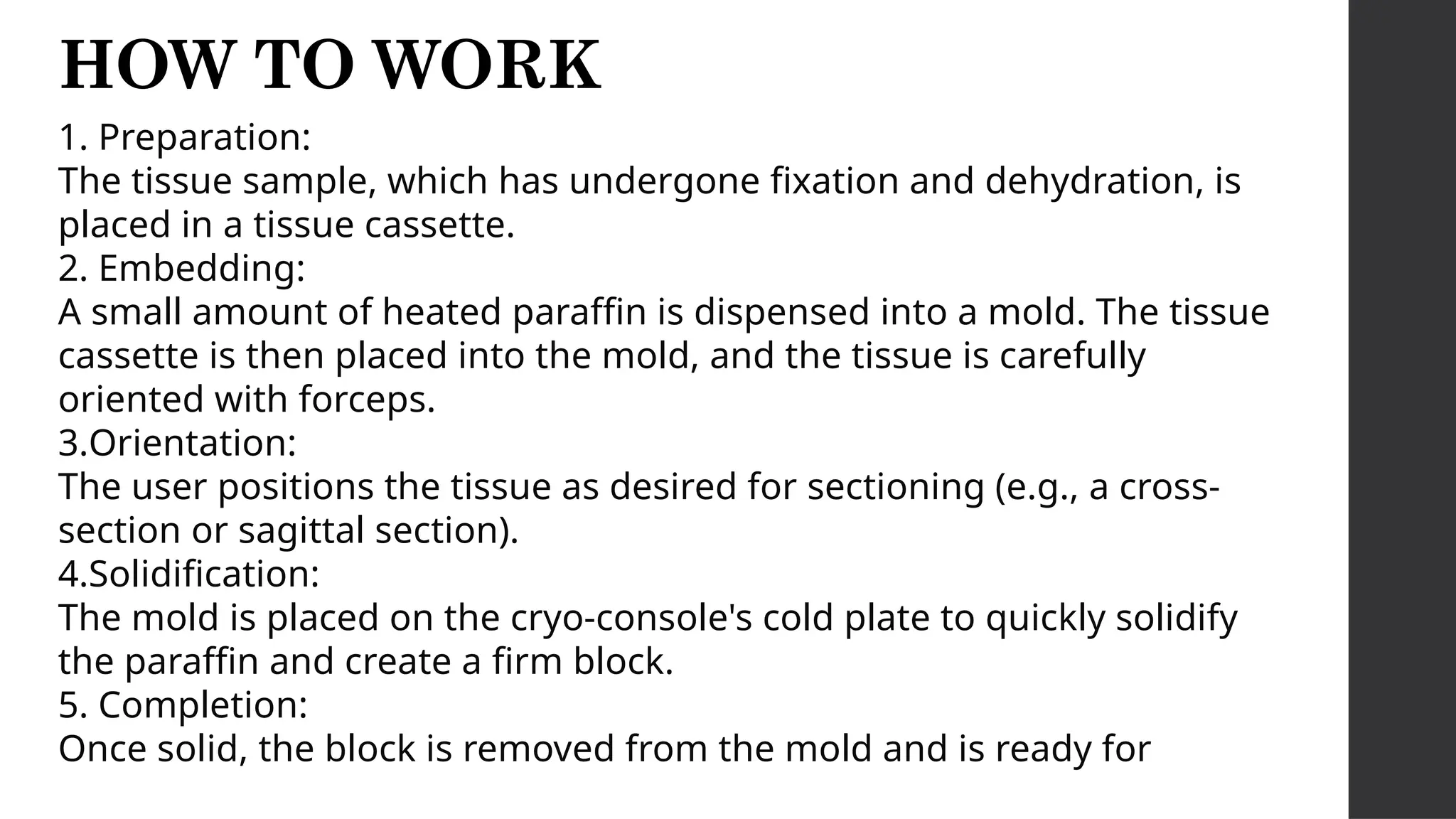 TISSUE EMBEDDING SYSTEM machine machine machine | PPTX