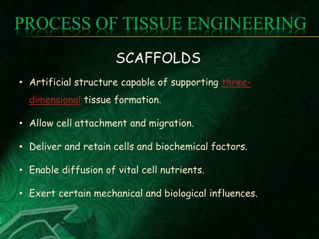Tissue engineering and regenerative medicine | PPTX | Biological ...
