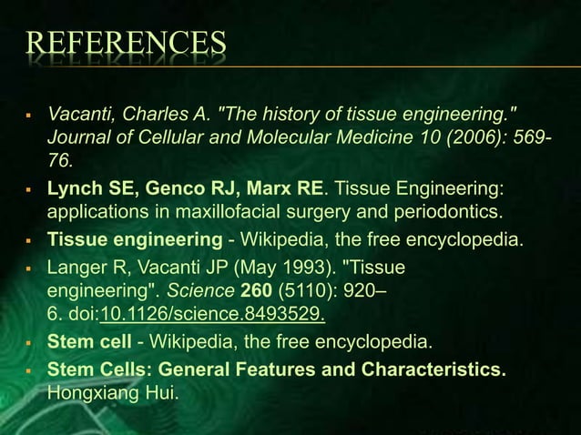 Tissue engineering and regenerative medicine | PPTX | Biological ...