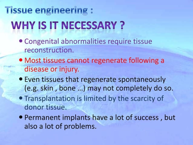 Basics of Tissue engineering | PPTX | Biotech and Biomedical Industry ...