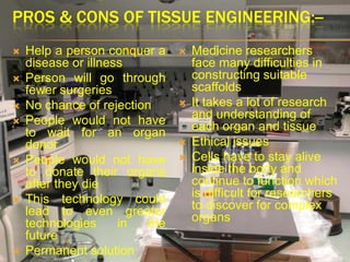 Tissue engineering by Anwesha Banerjee | PPT