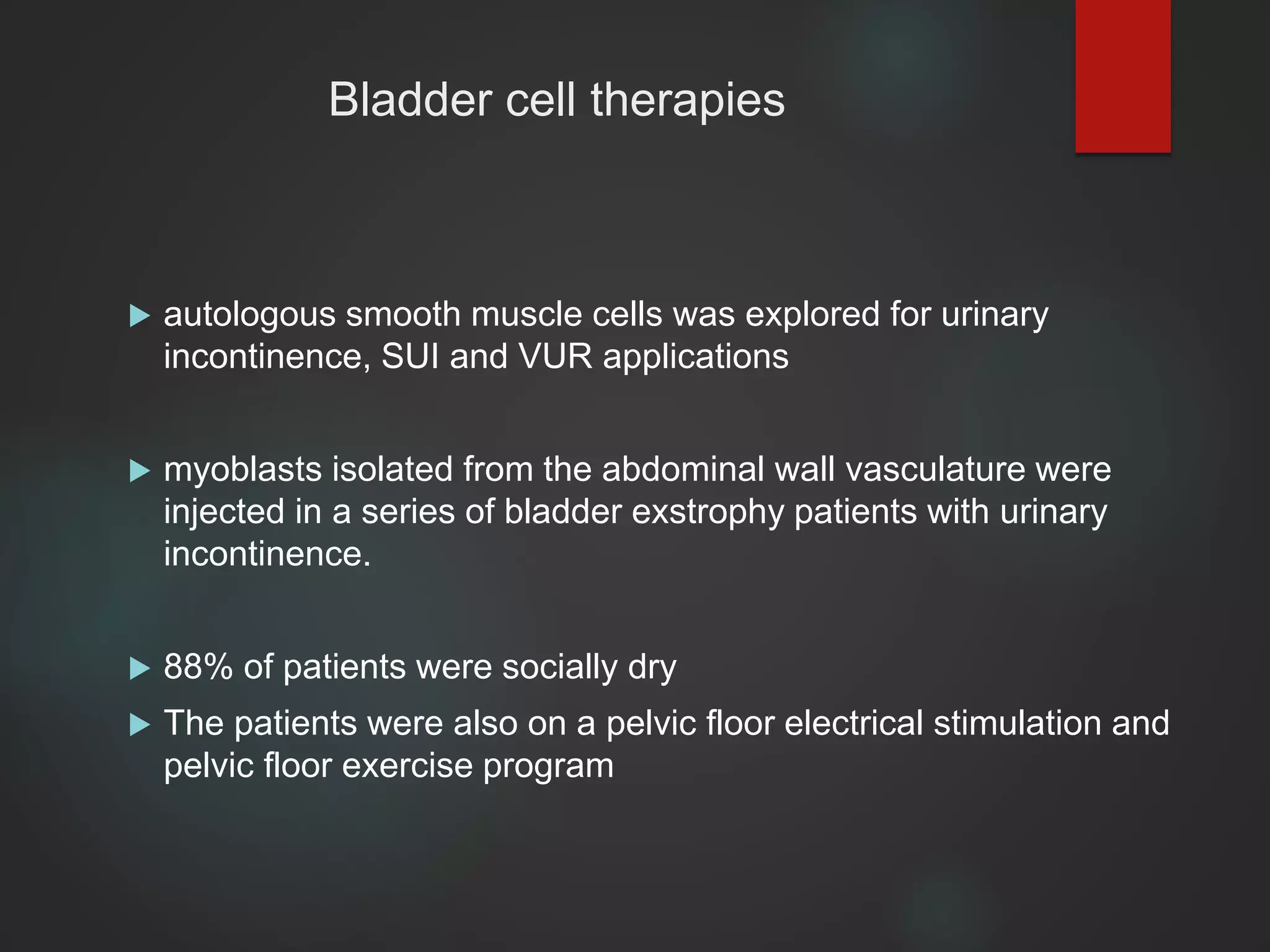 Tissue engineering applications in urology | PPTX