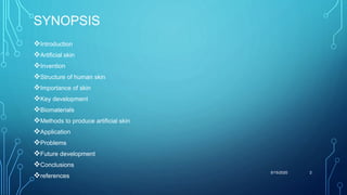Tissue engineering artificial skin | PPTX
