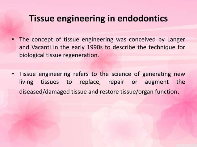 Tissue engineering in endodontics | PPTX