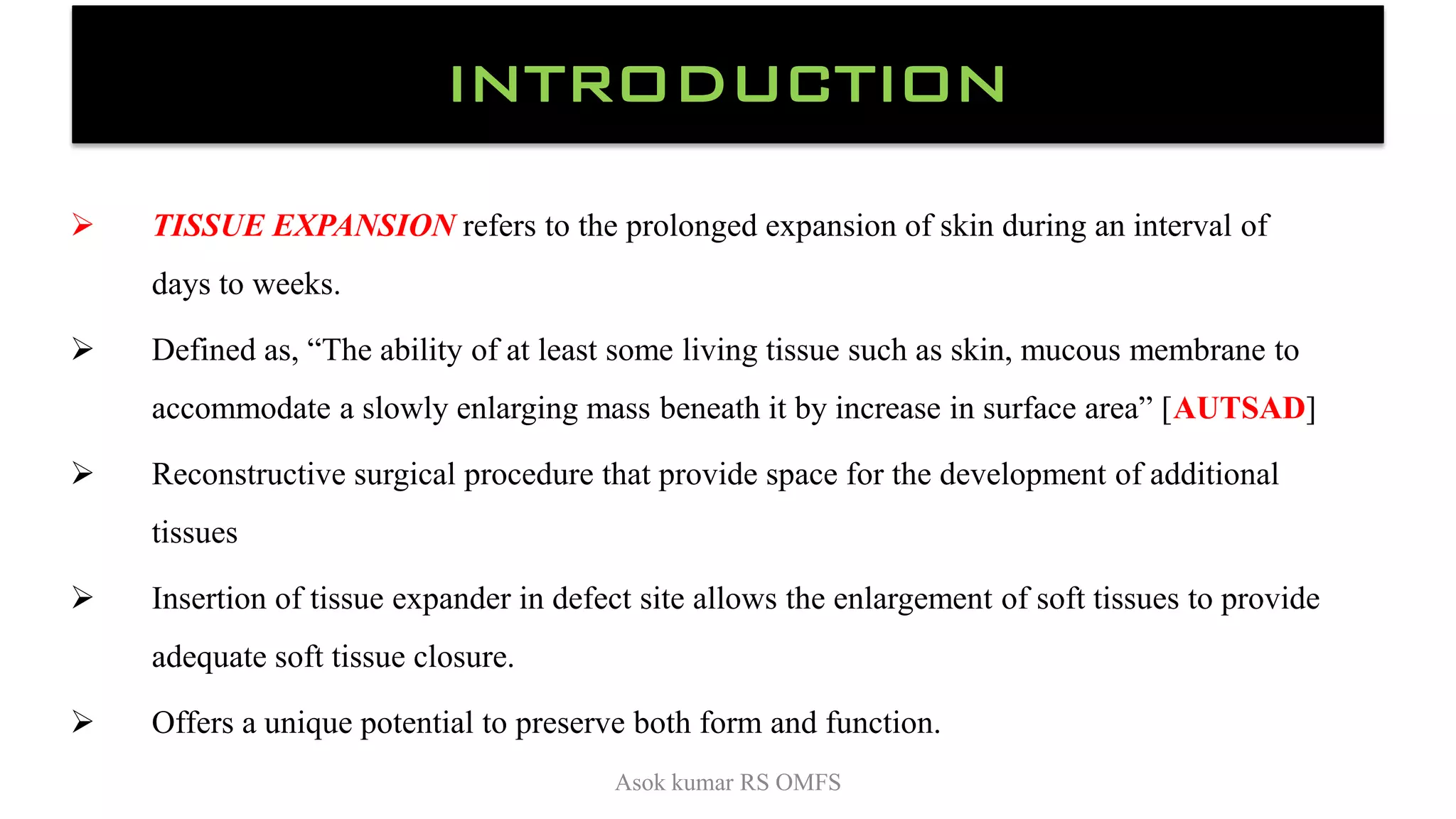 Tissue expander in omfs | PDF