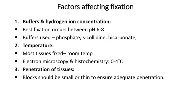 Tissue Fixation Histopathology | PPTX | Chemistry | Science