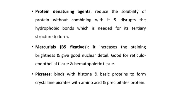 Tissue Fixation Histopathology | PPTX | Chemistry | Science