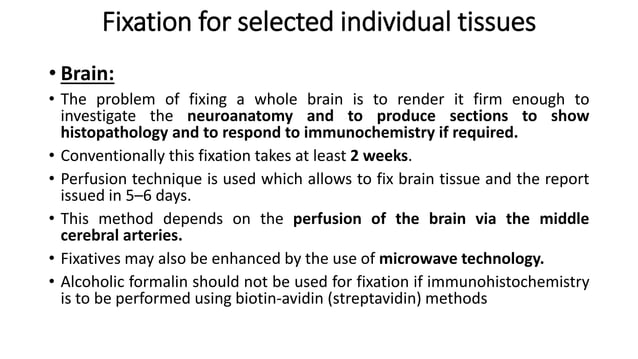 Tissue Fixation Histopathology | PPTX | Chemistry | Science