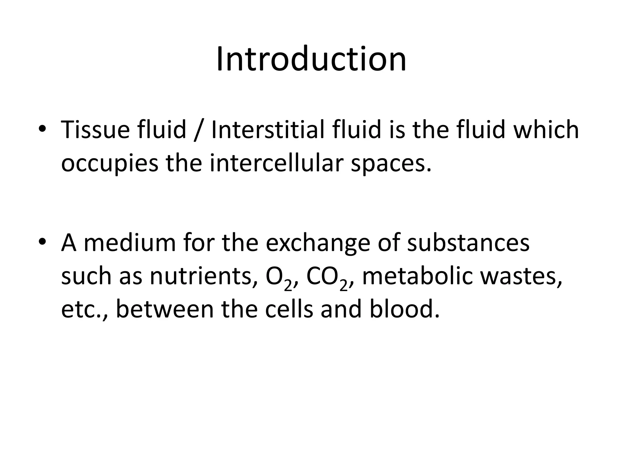 Tissue fluid formation & Edema slideshare | PPTX