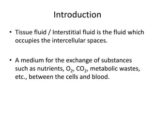 Tissue fluid formation & Edema slideshare | PPTX