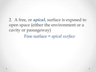 Tissue intro &_epithelial | PPT