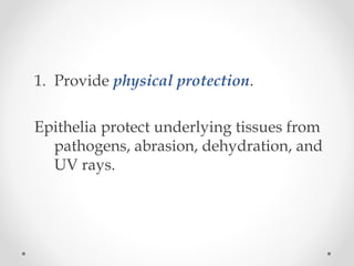 Tissue intro &_epithelial | PPT