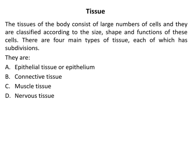 Tissue level of organization.ppt