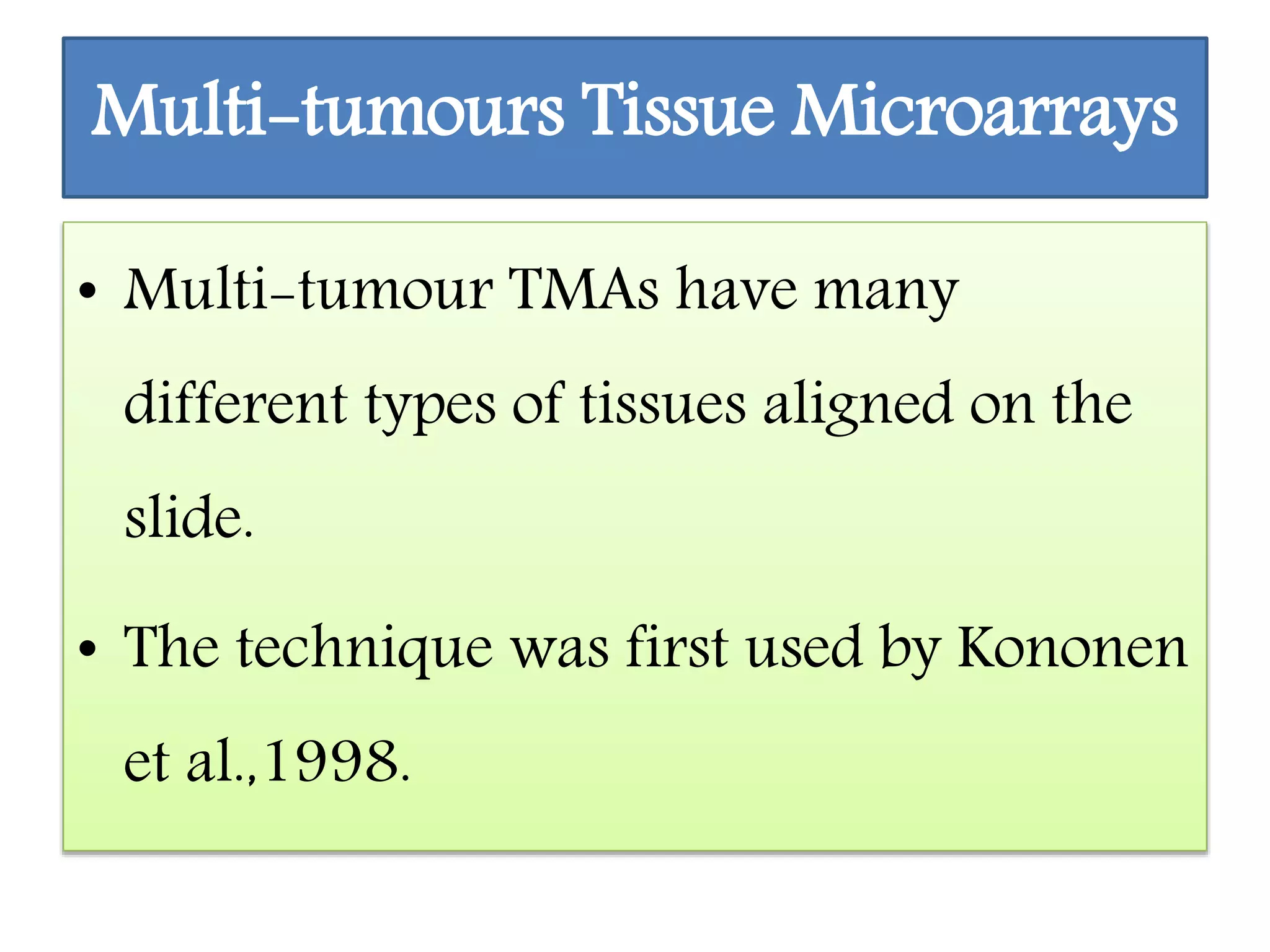 Tissue microarray | PPTX