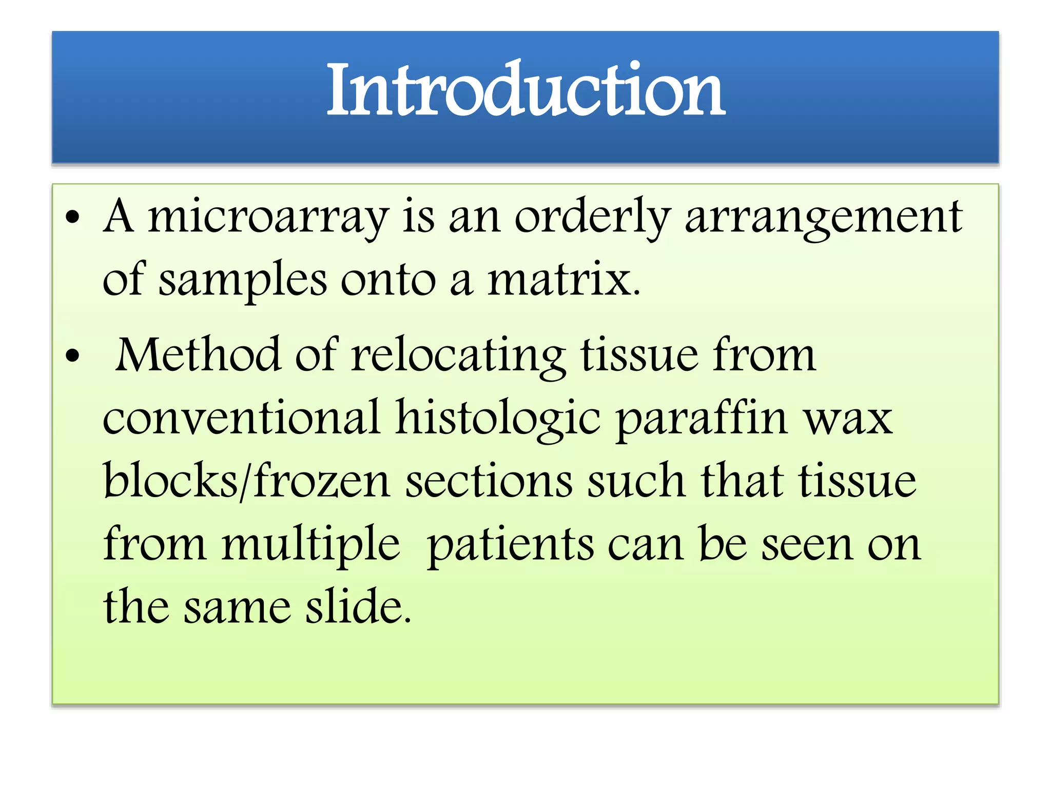 Tissue microarray | PPTX