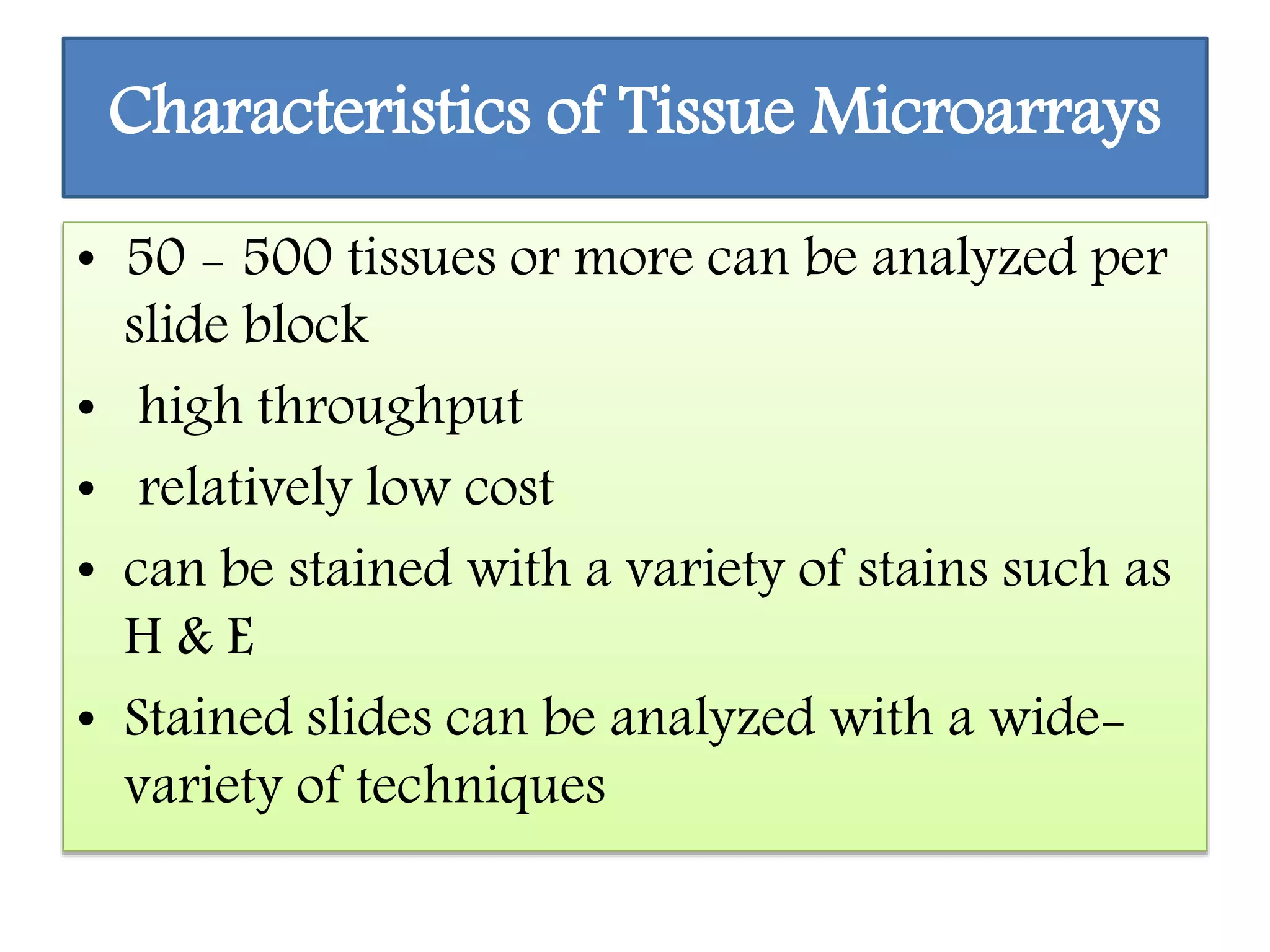 Tissue microarray | PPTX | Cancer | Diseases and Conditions
