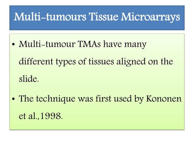 Tissue microarray | PPTX | Cancer | Diseases and Conditions