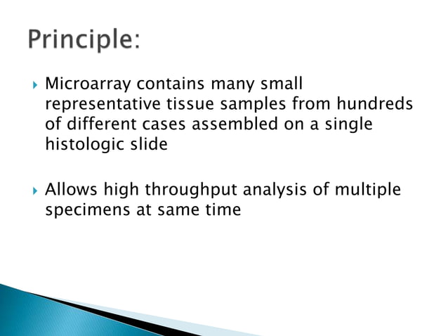 TISSUE MICROARRAY PRESENTATION.pptx | Biological Sciences | Science