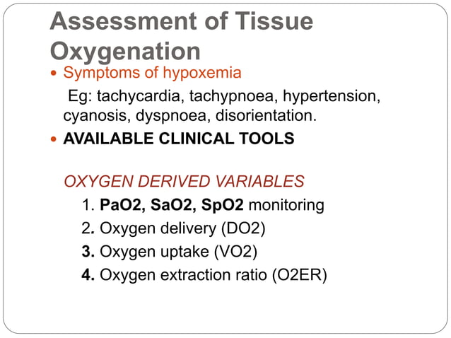 Tissue oxygenation | PPTX | Lung and Respiratory Health | Diseases and ...