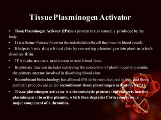 Tissue Plasminogen Activator.pptx | Blood Disorders | Diseases and ...