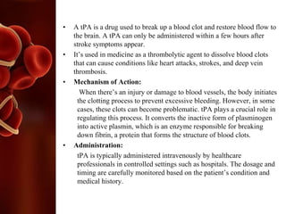 Tissue Plasminogen Activator.pptx | Blood Disorders | Diseases and ...