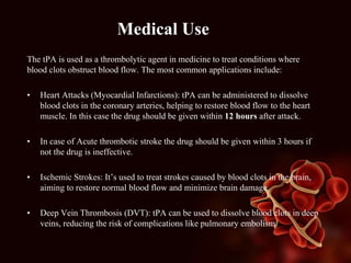 Tissue Plasminogen Activator.pptx | Blood Disorders | Diseases and ...