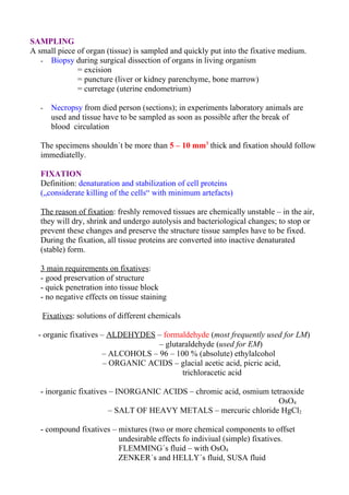 Tissue processing | PDF