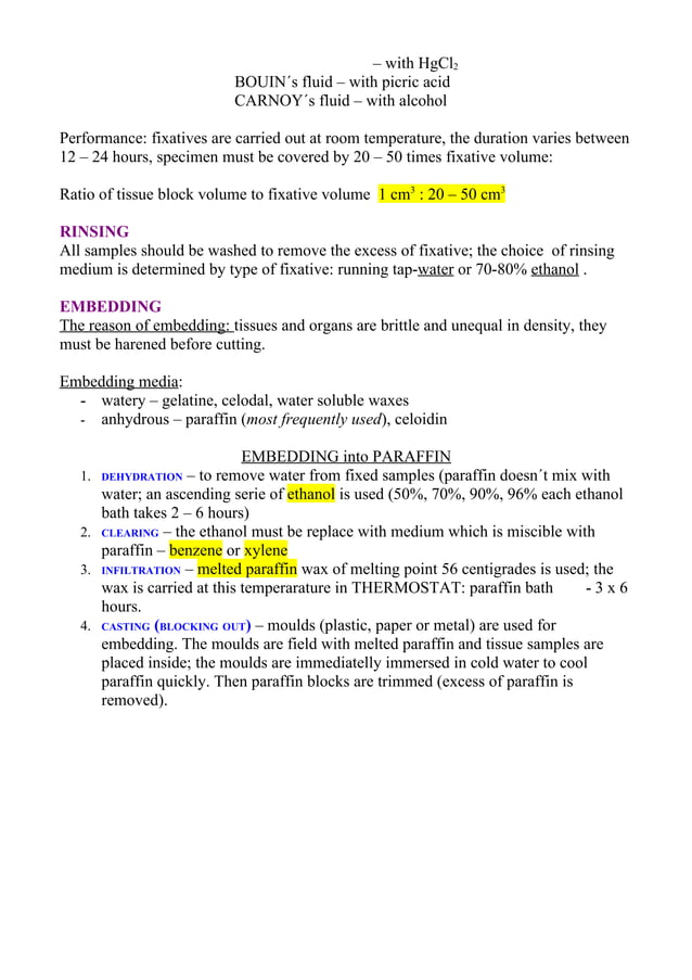 Tissue processing | DOC