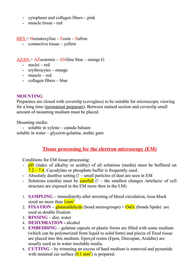 Tissue processing | PDF