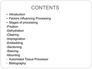 Tissue processing | PPTX
