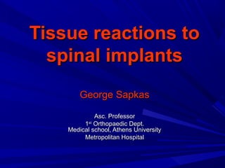 Tissue Reaction | PPT