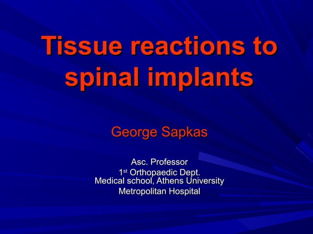 Tissue Reaction | PPT