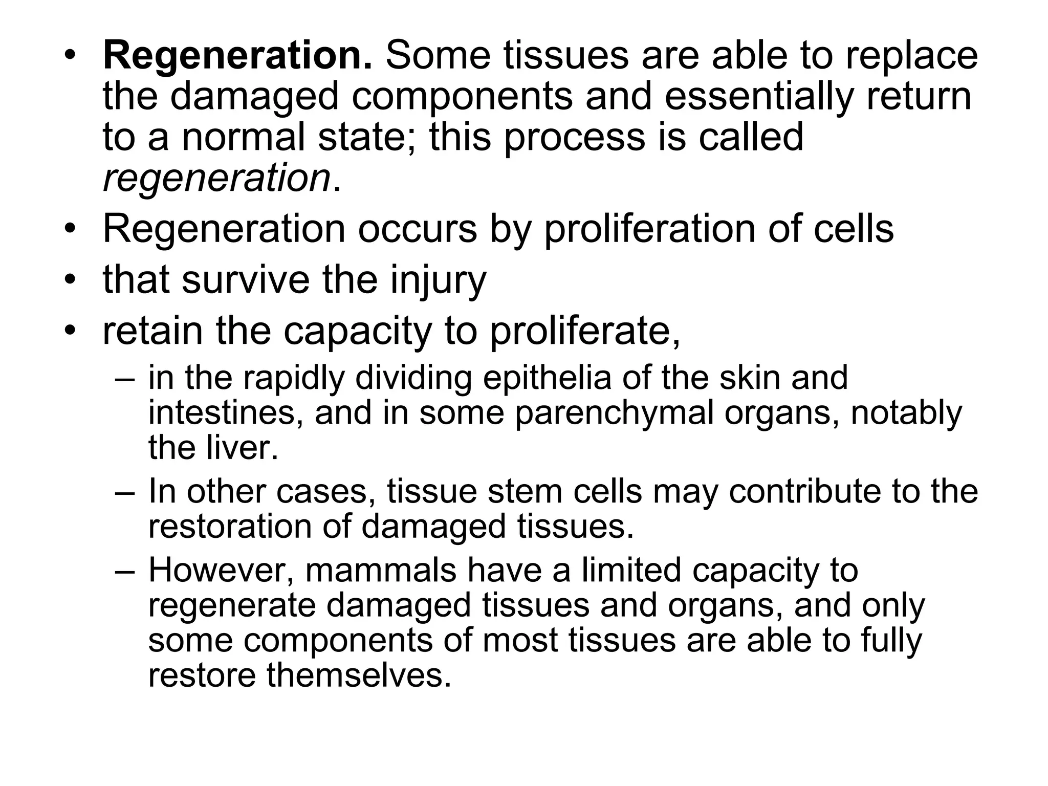 Tissue repair, regeneration and wound healing (1) | PPT