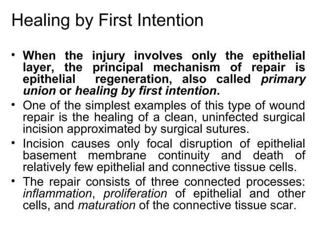 Tissue repair, regeneration and wound healing (1) | PPT | Biological ...