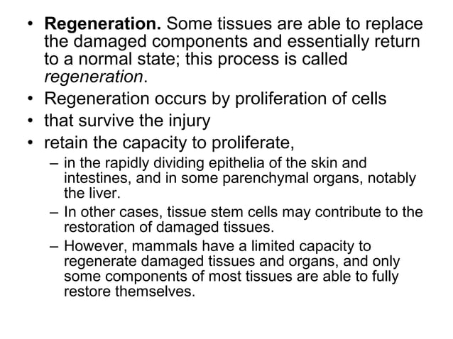 Tissue repair, regeneration and wound healing (1) | PPT | Biological ...