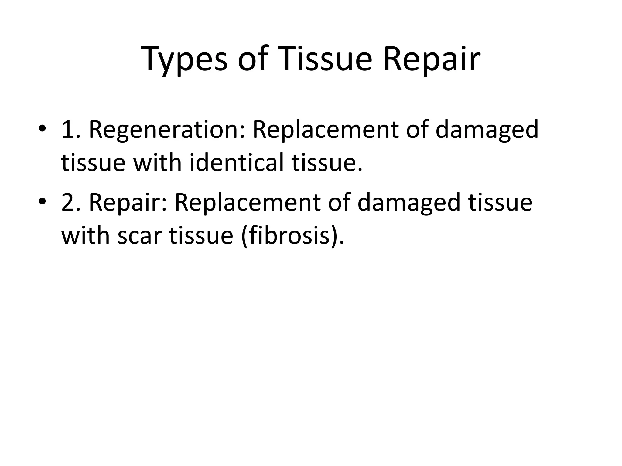 Tissue Repair Study Notes for Exam hard work | PPT