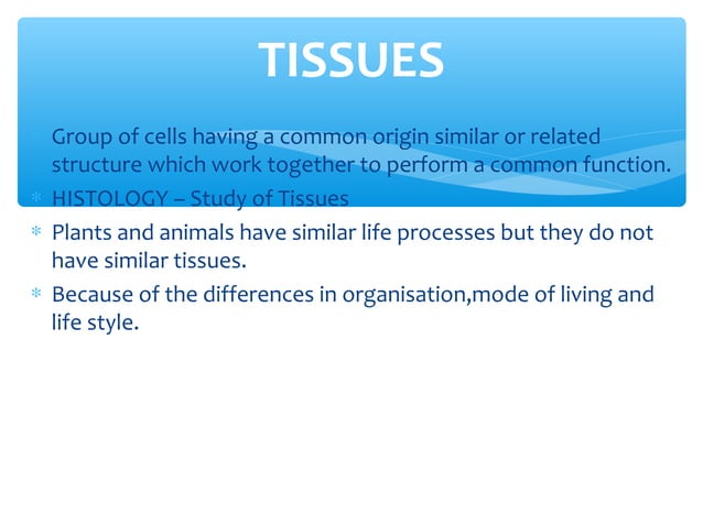 Tissues ppt. 2 | PPT