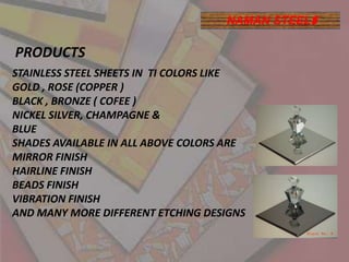Stainless Steel Sheet with Titanium Color Coating (PVD) | PPSX