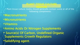 Tissue culture basic techniques | PPTX