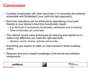 TI TechDays 2010: swiftBoot | PPT