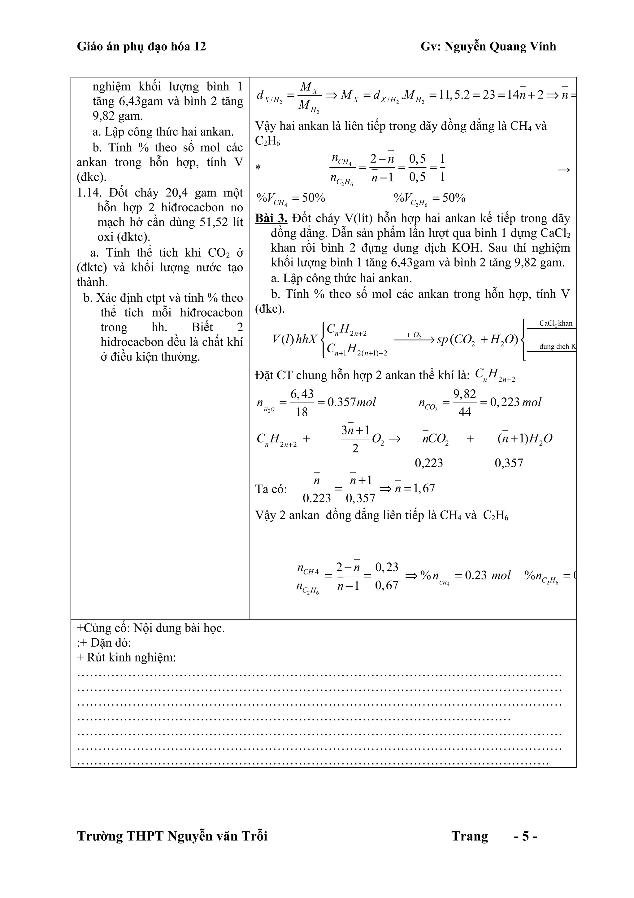 Tiết 1,2 ankan | DOC