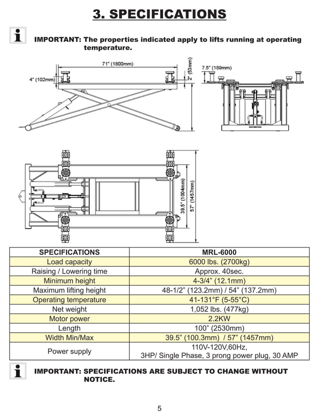 Titan scissor-lift-mrl-6000-manual | PDF