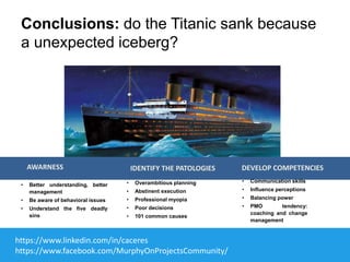 The Titanic and the Five Deadly sins of the project manager | PPTX